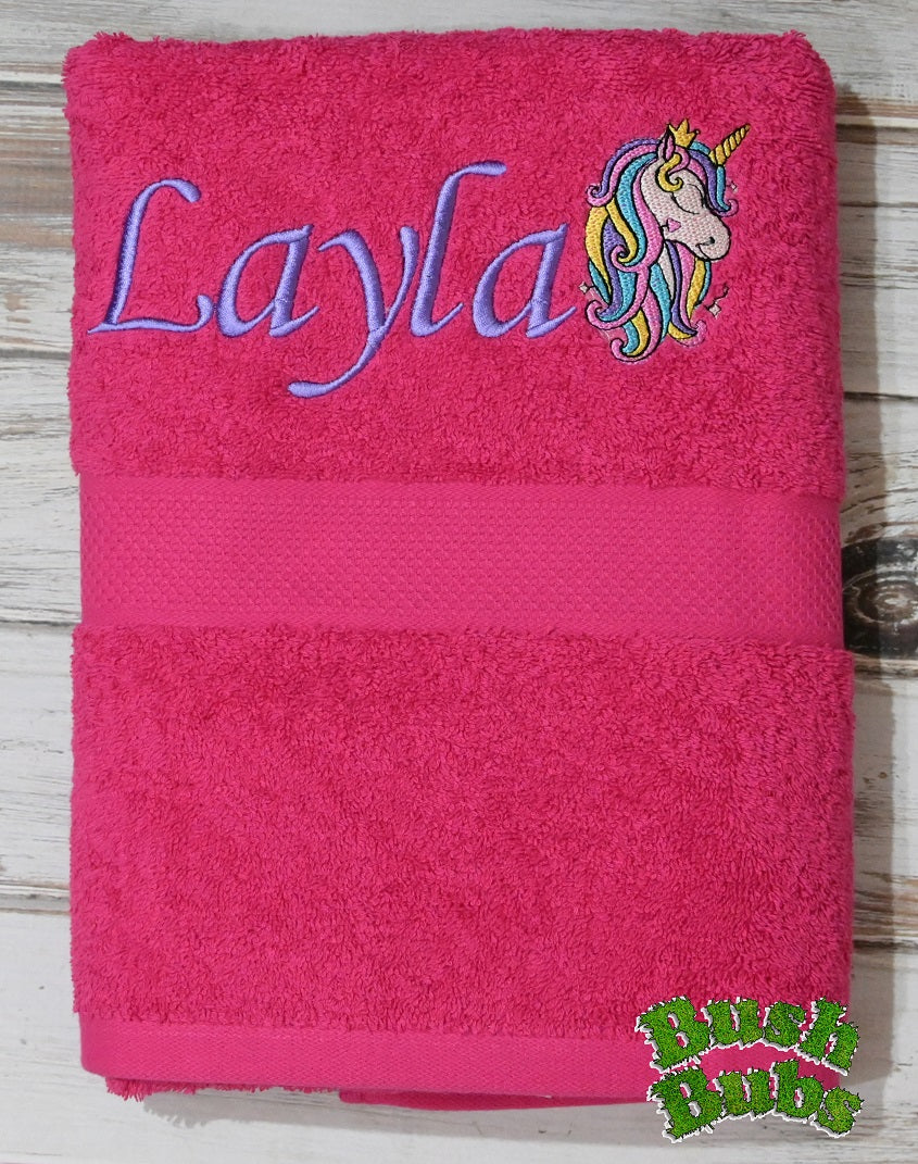 Personalised Embroidered Towel – Bush Bubs Clothing & Embroidery