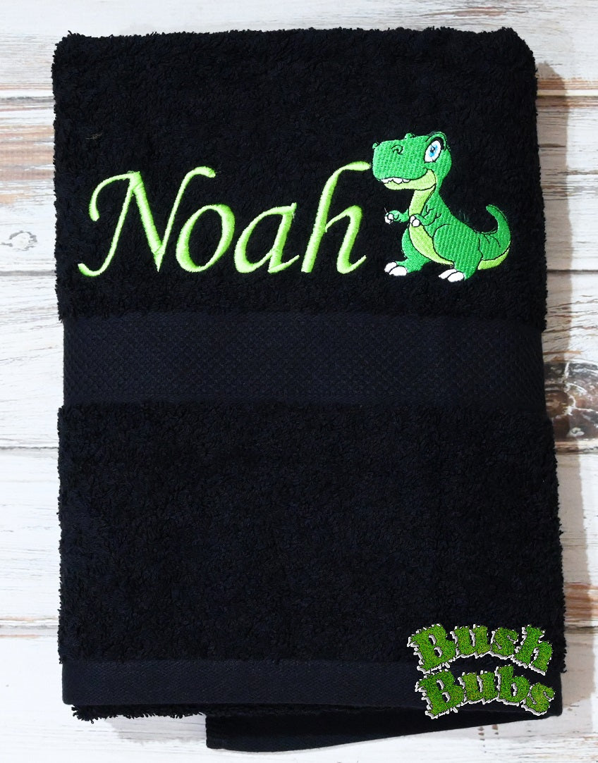 Personalised Embroidered Towel – Bush Bubs Clothing & Embroidery
