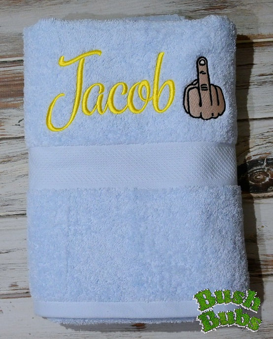 Personalised Embroidered Towel – Bush Bubs Clothing & Embroidery